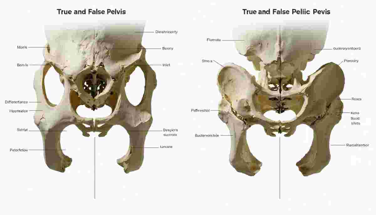 Comparison of True and False Pelvis & Sexual Dimorphism